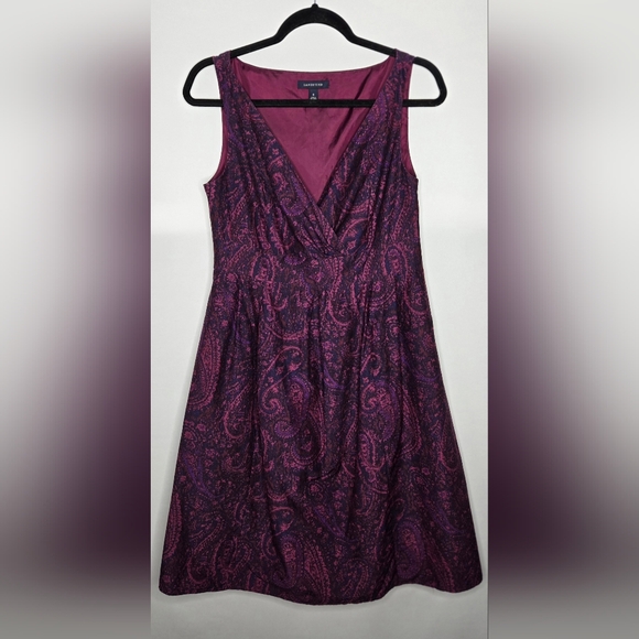 Lands' End | Dresses | Lands End Purple Pink Paisley Sleeveless Dress ...